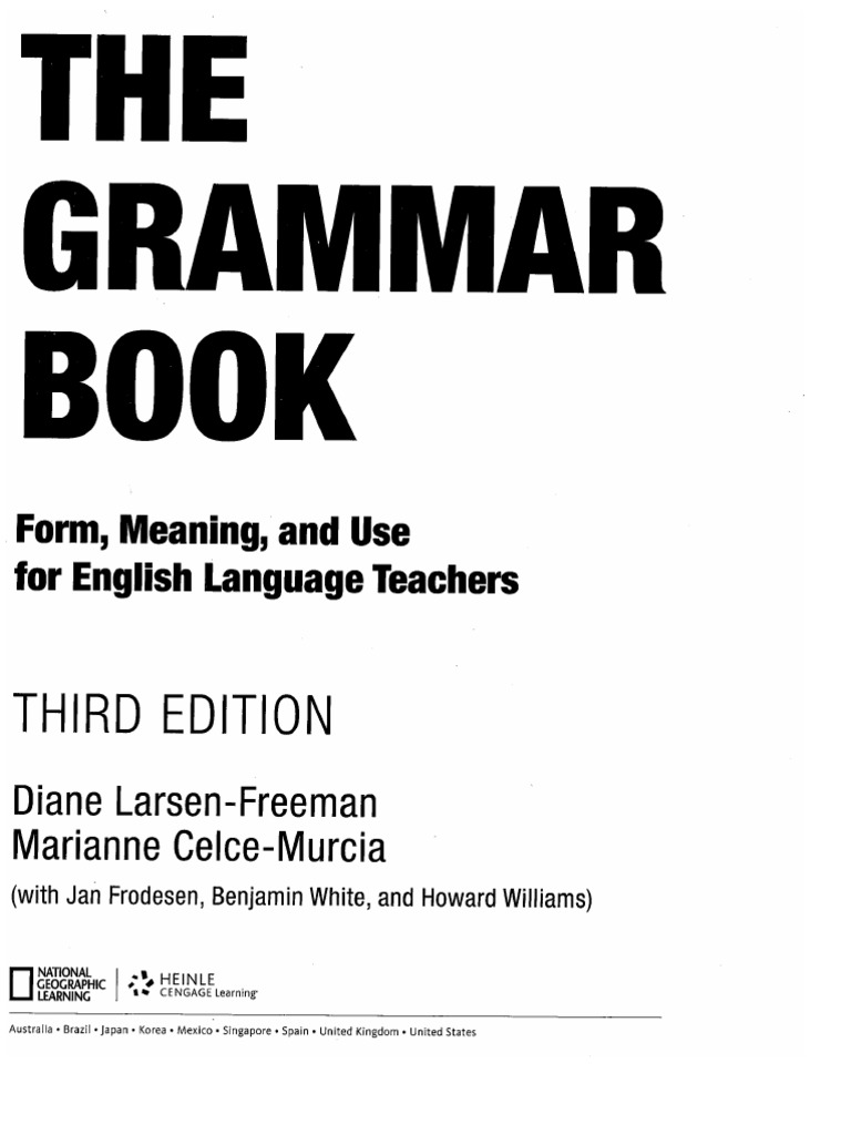 The Grammar Book - Form, Meaning and Use For English Language Teachers ...