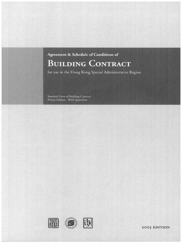 Building Contract 2005 With Quantities | PDF