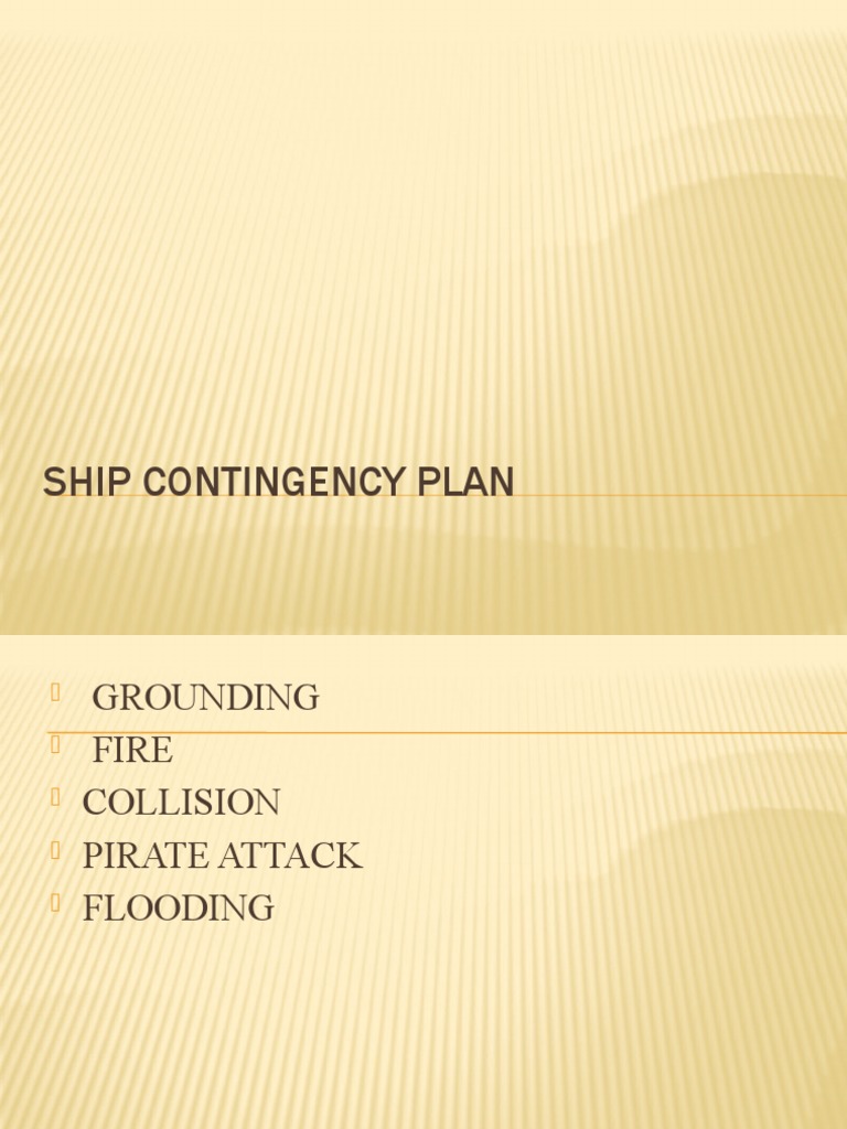 WEEK 14 Ship Contingency Plan Part 1 | PDF | Marine Salvage | Ships