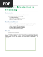 Water Safety: Entries and Exits Guide | PDF | Swimming | Water