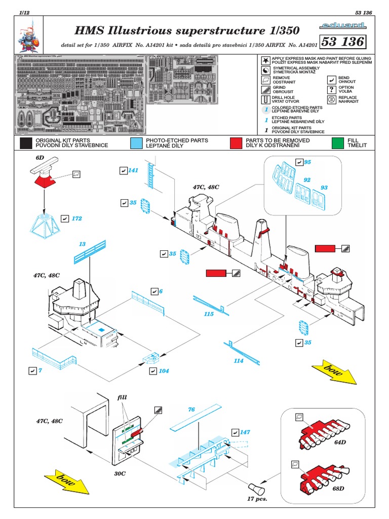 1-350 HMS Illustrious Superstructure For Airfix Kit | PDF