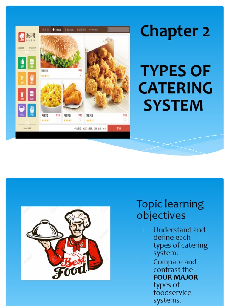 Chapter 2 Types of Catering System | PDF | Foods | Cryogenics