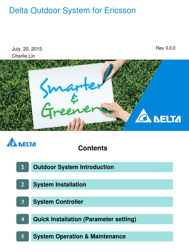Training Material of Delta Outdoor Power System For Ericsson - ESOA300 ...
