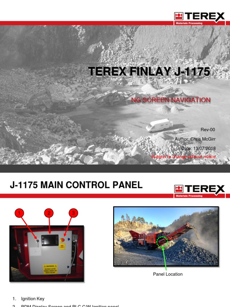 Terex Finlay J-1175 Control Manual | PDF | Programmable Logic ...