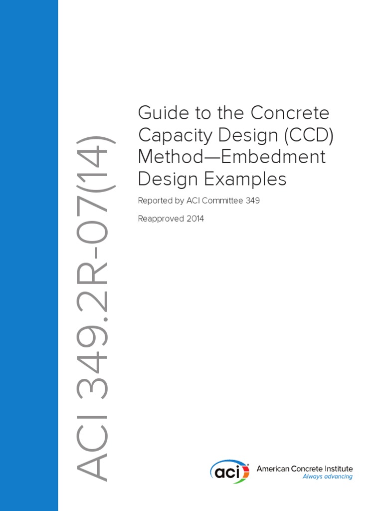 Guide To The Concrete Capacity Design (CCD) Method-Embedment Design ...