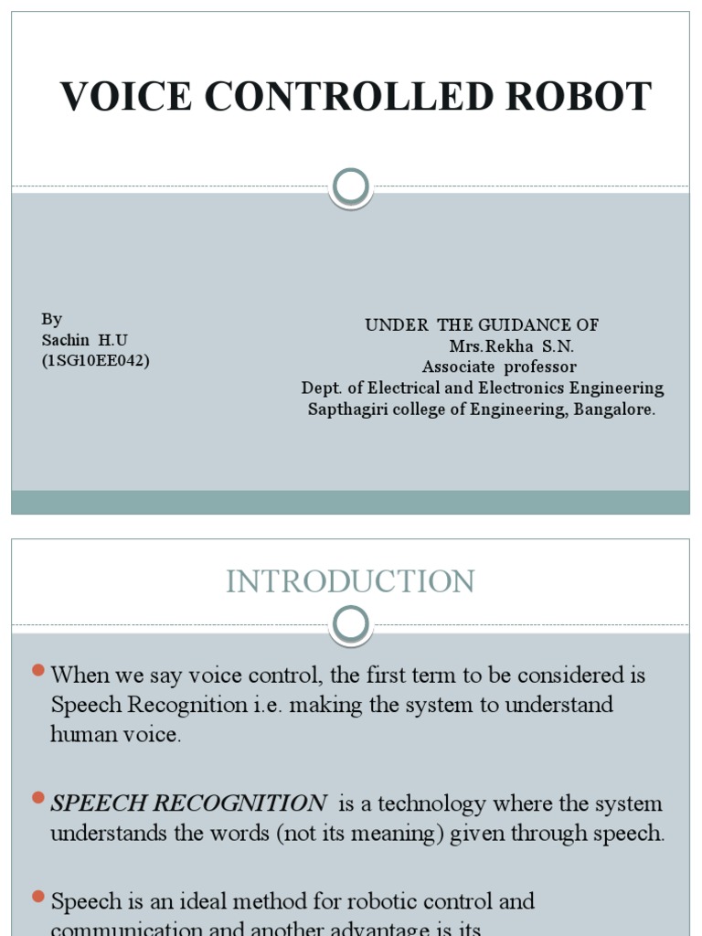Design and Implementation of a Voice Controlled Robot Car | PDF ...