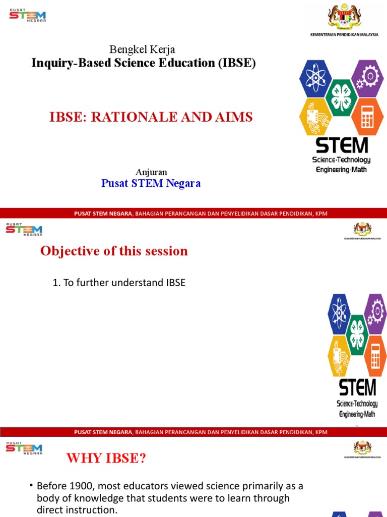Slot 1 Pengenalan Kepada IBSE - Rationale and Aims | PDF | Science ...