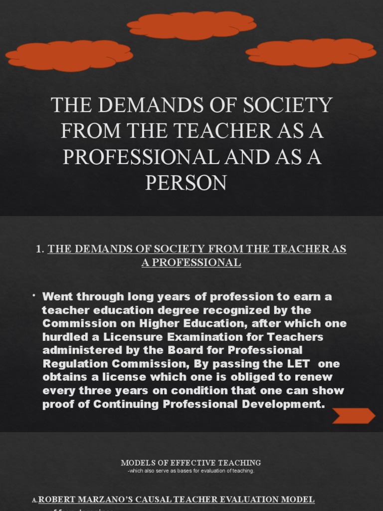 The Professional and Personal Demands on Teachers: An Analysis of ...