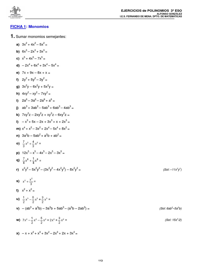 Polinomios | PDF | Matemáticas De La Computación | Ciencia computacional
