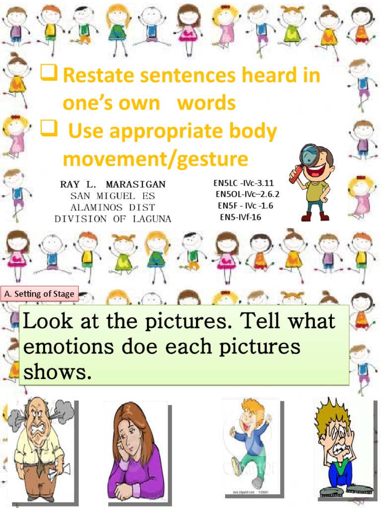 Restating Sentences with Gestures | PDF
