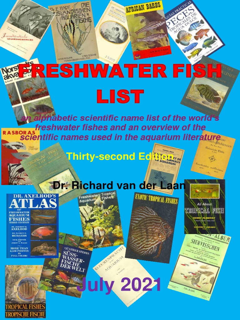 Freshwater Fish List 32nd Ed. July 2021 | PDF | Taxonomy (Biology ...