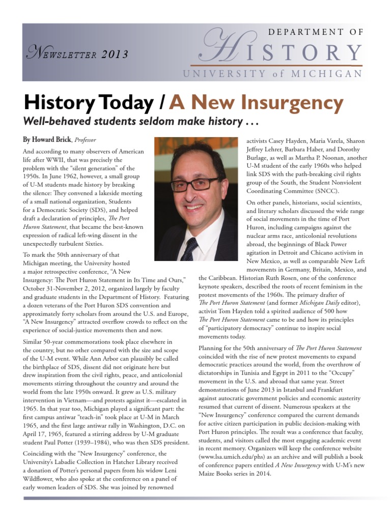 Port Huron Statement 50th Anniversary | PDF | Asia | Curriculum