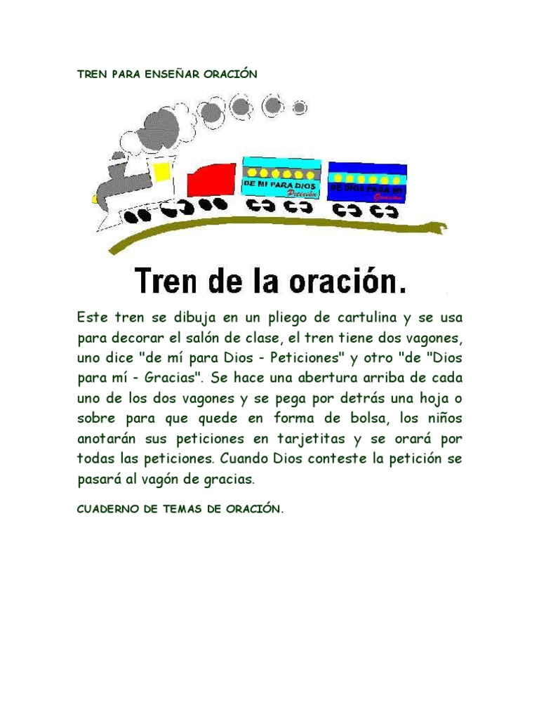 Tren para Enseñar Oración | PDF | orador del Señor | Oración