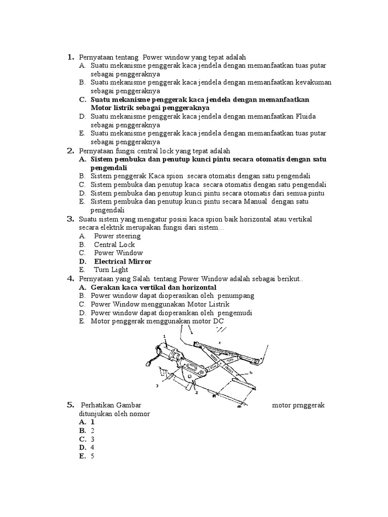 Soal Power Window | PDF