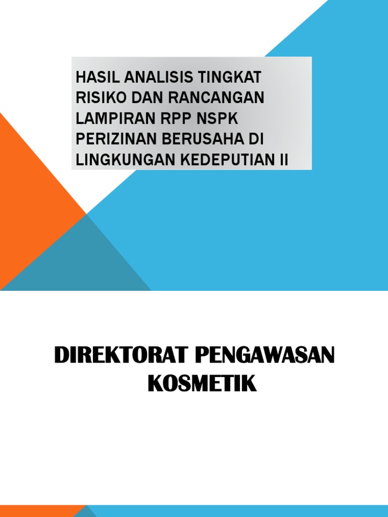 KBLI Terkait Pengawasan Kosmetik | PDF