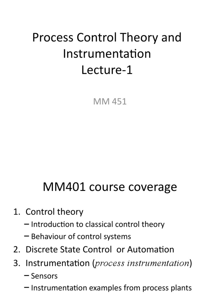 Lecture-1-Introdution To The Subject and Type of Control Actions | PDF | Control Theory ...