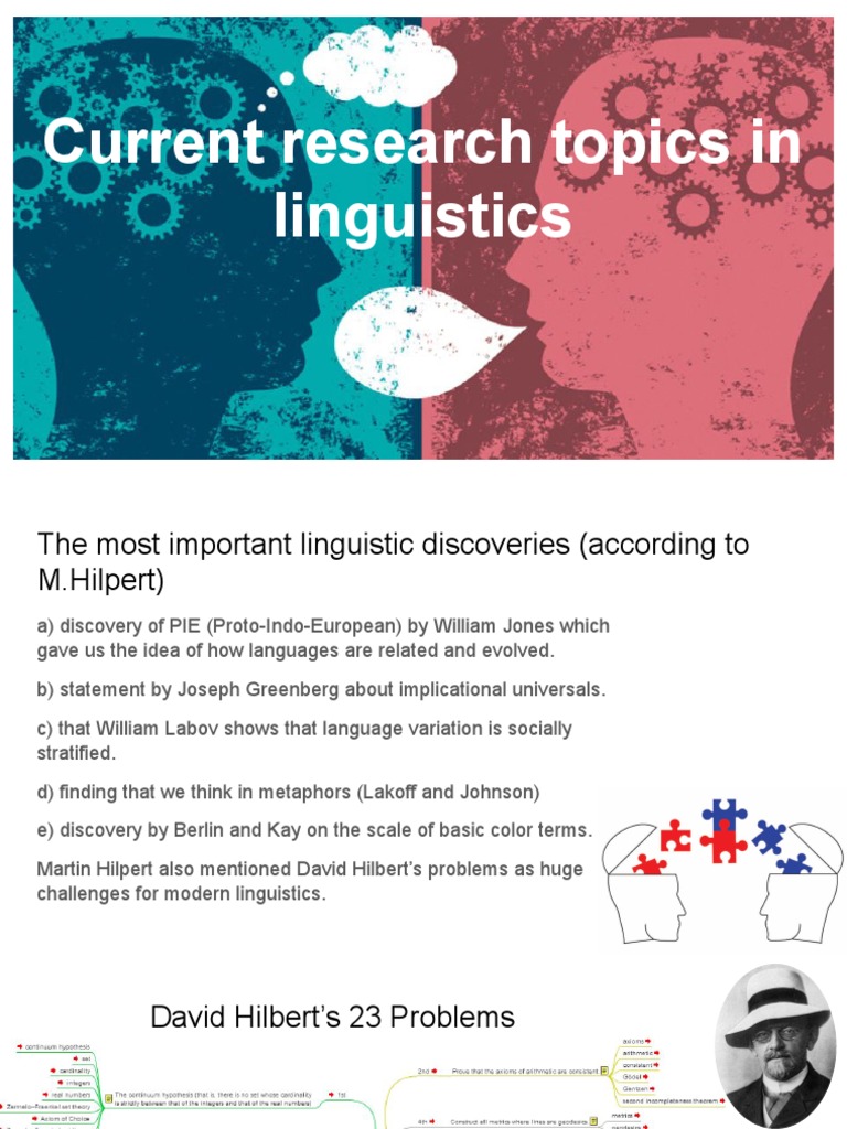 Current Research Topics in Linguistics | PDF | Linguistics ...