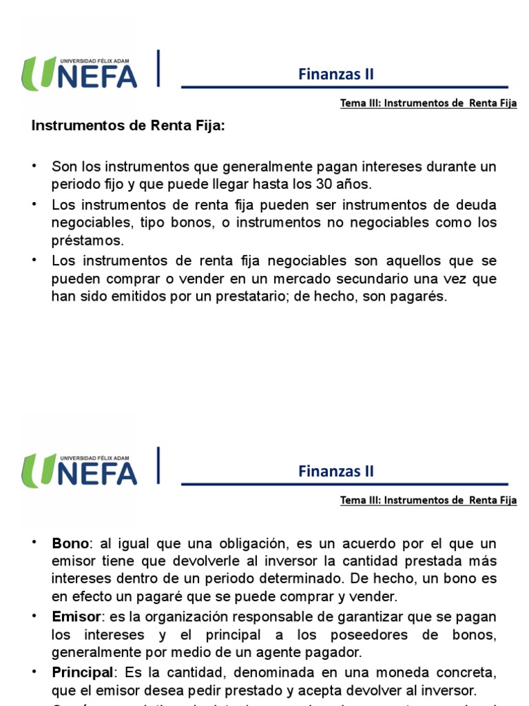 Instrumentos de Renta Variable | PDF | Renta Fija | Bonos corporativos