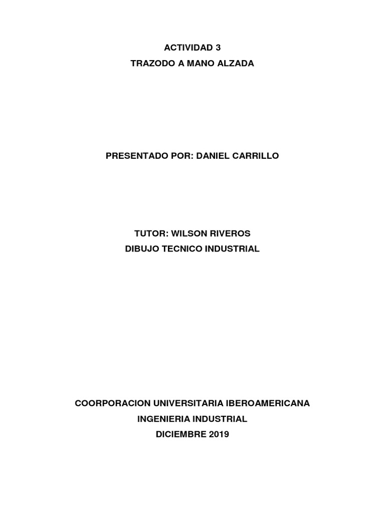 Trazado a Mano Alzada en Dibujo Técnico | PDF
