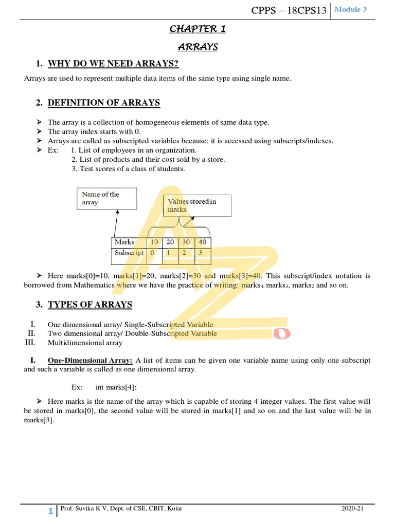 Module 3 Cpps Pdf Array Data Structure String Computer Science