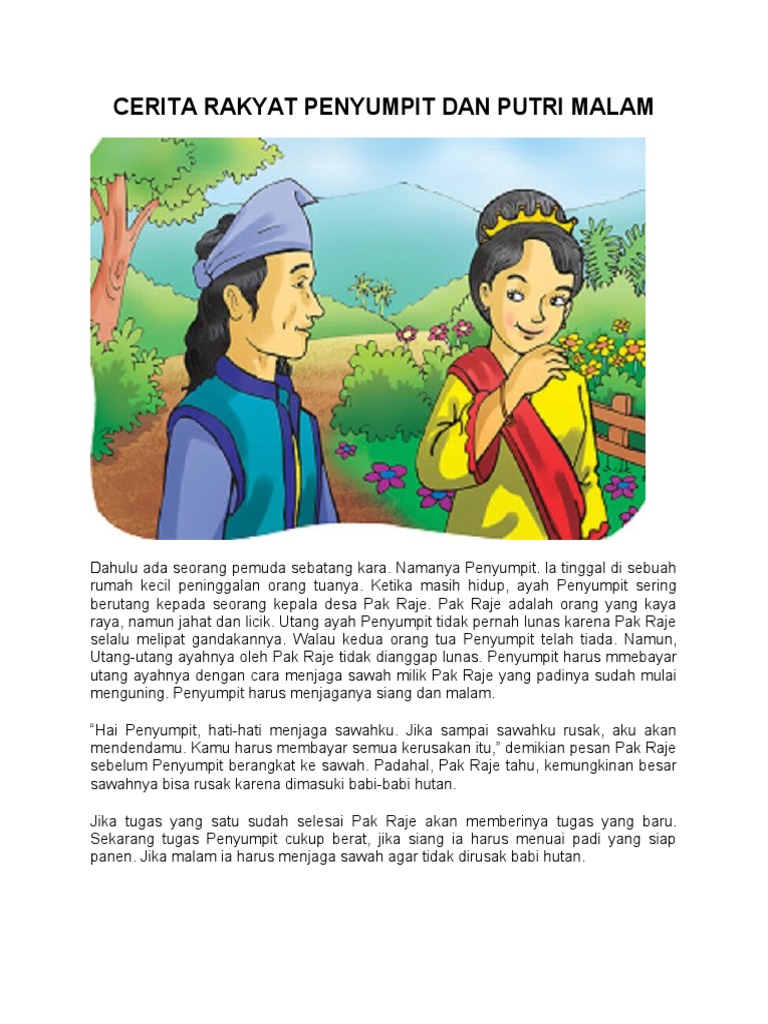 Cerita Rakyat Penyumpit Dan Putri Malam Pdf