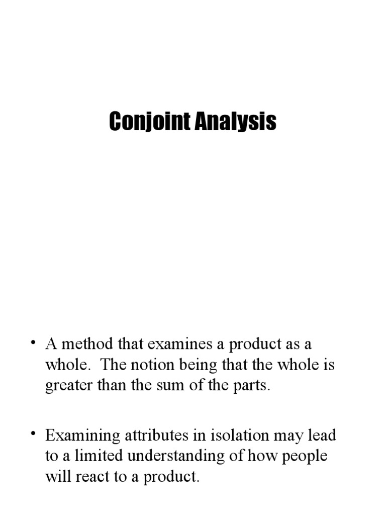Conjoint Analysis | PDF | Sampling (Statistics) | Business Process