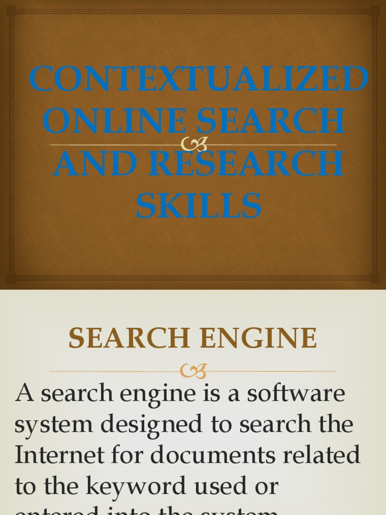 Contextualized Online Search | PDF | Search Engine Optimization | Computing