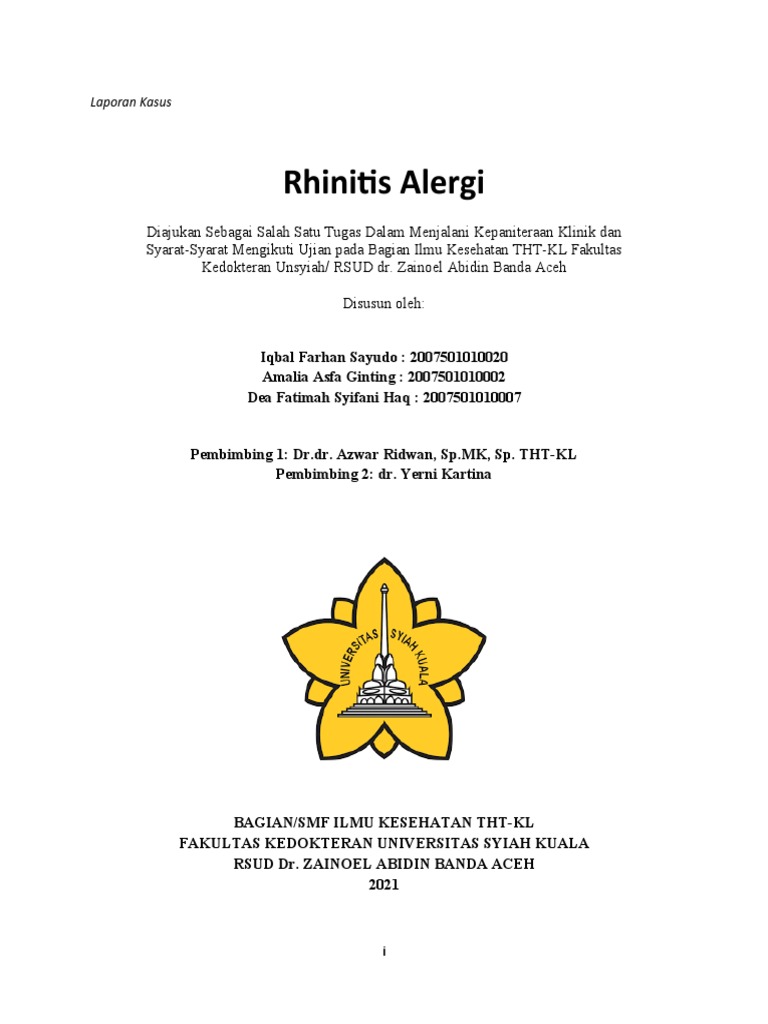 Rhinitis Alergi BAB 1&2 | PDF