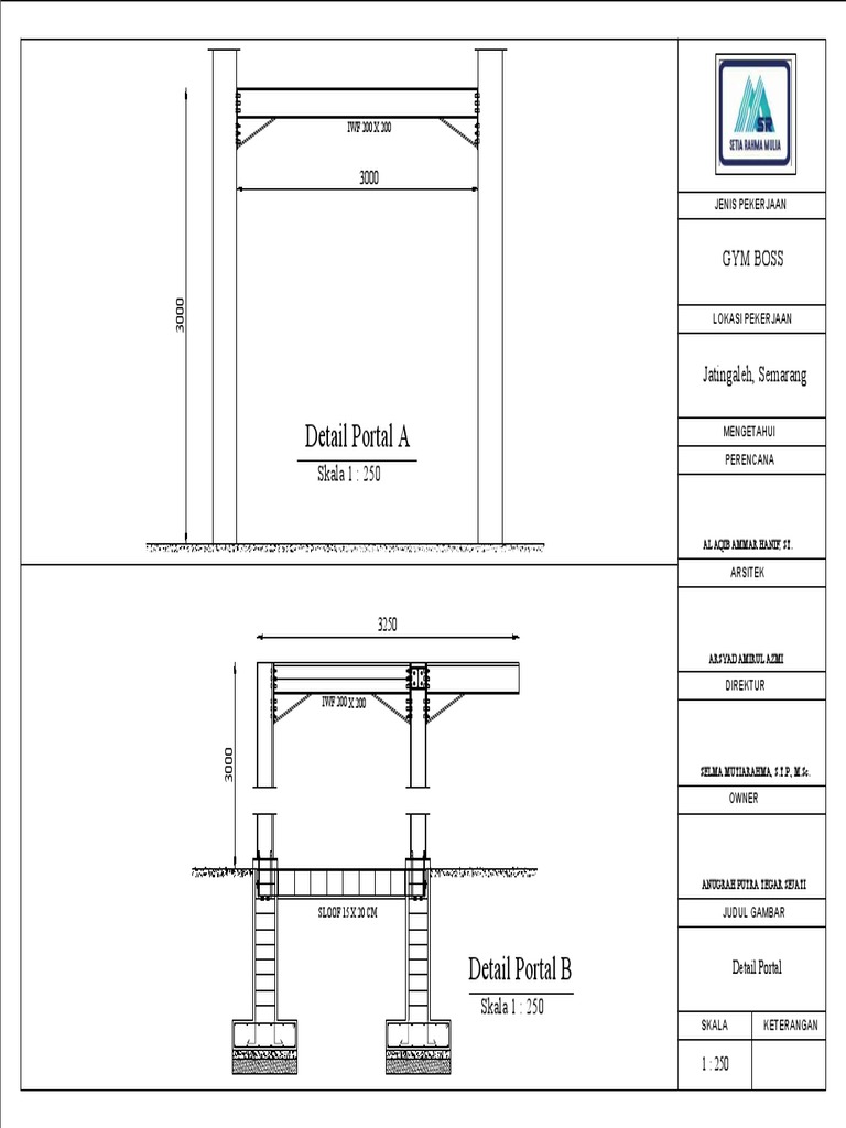 Detail Desain Portal Bangunan | PDF