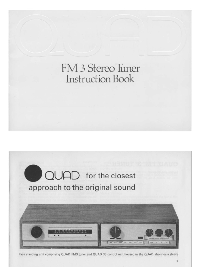 Quad FM3 Manual | PDF