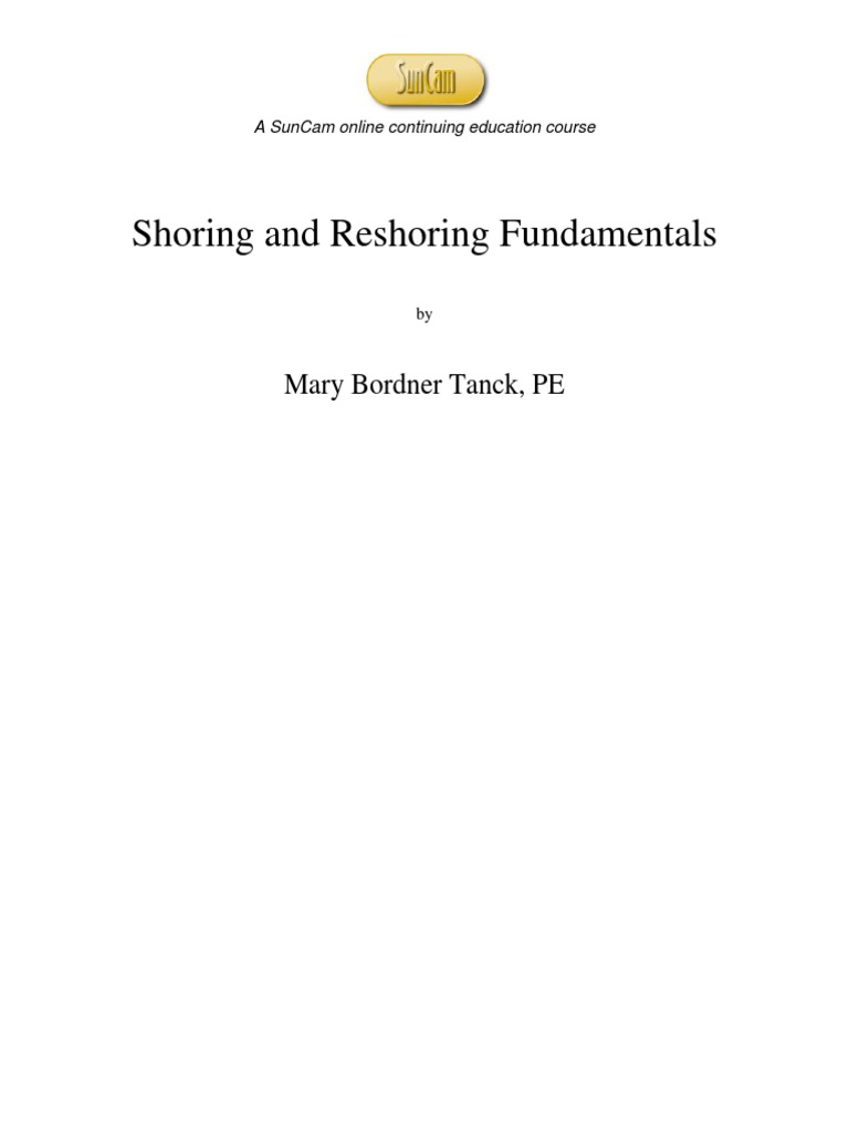 Shoring and Reshoring Fundamentals: Mary Bordner Tanck, PE | PDF | Beam ...