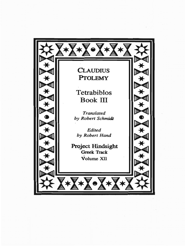 Tetrabiblos: Claudius | PDF | Ptolemy | Astrology