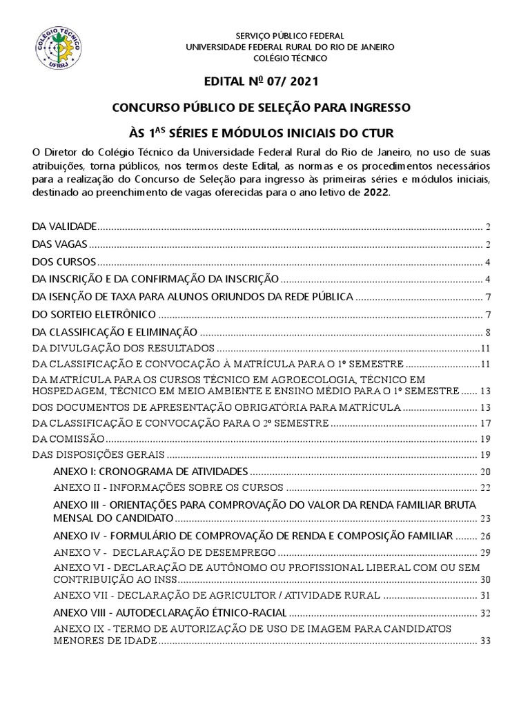 Concurso 2022 CTUR: Vagas e Inscrição | PDF