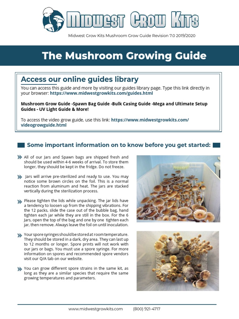 The Mushroom Growing Guide: Access Our Online Guides Library | Download ...