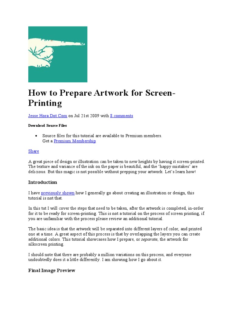 How To Prepare Artwork For Screen | PDF | Color | Graphic Design
