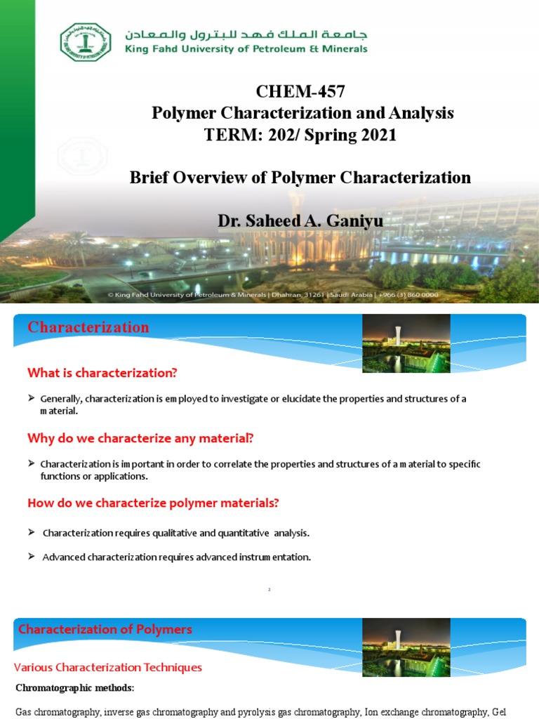 Overview of Polymer-Characterization & Analysis | PDF | Polymers ...