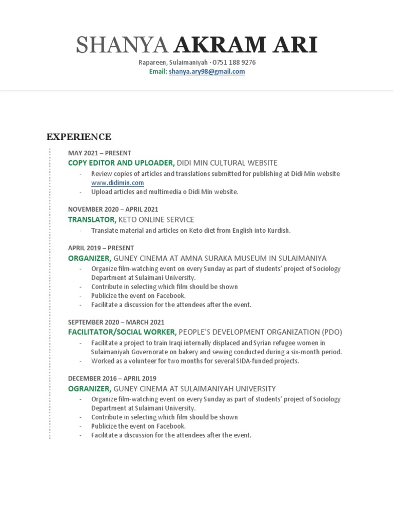 Shanya Ary CV 2021.07.15 | PDF