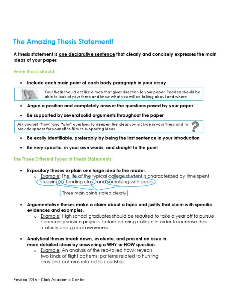 Crafting Effective Thesis Statements | PDF