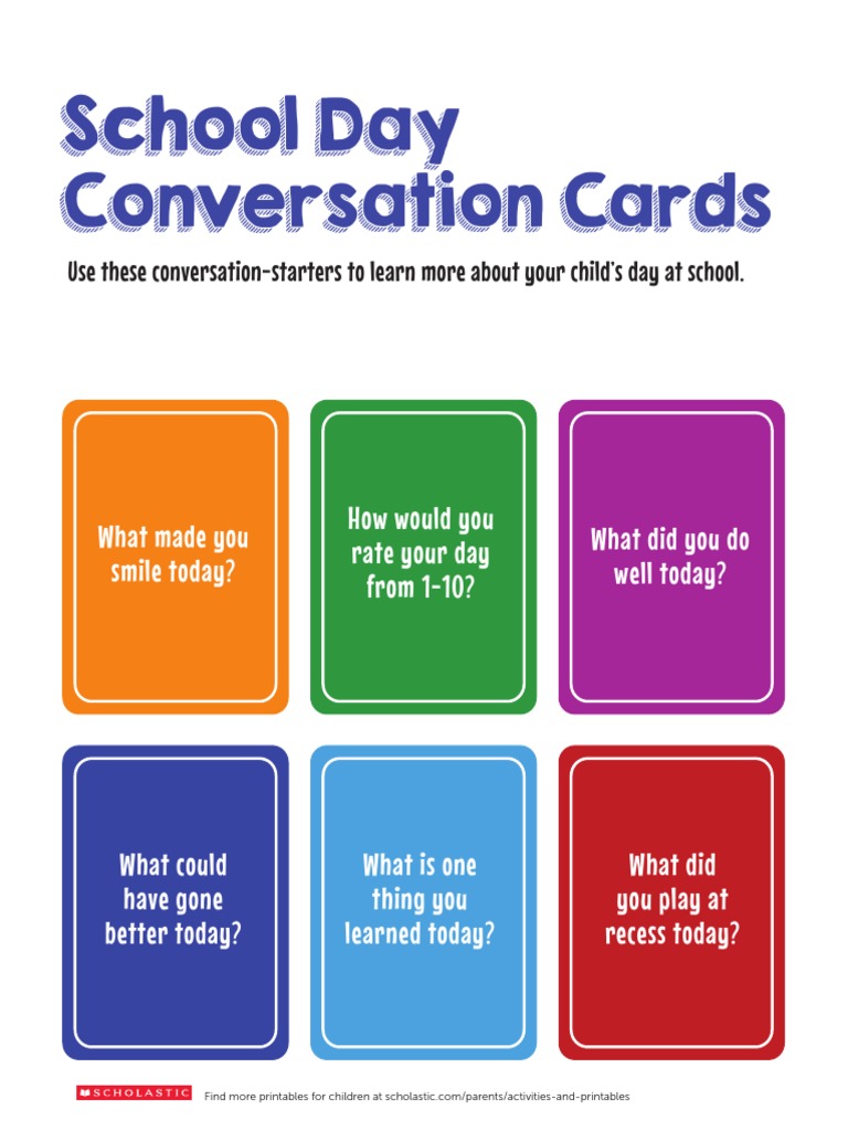 School Day Conversation Starters | PDF