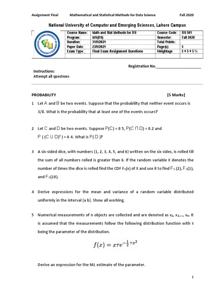 Final Assignment Pdf Eigenvalues And Eigenvectors Statistics 