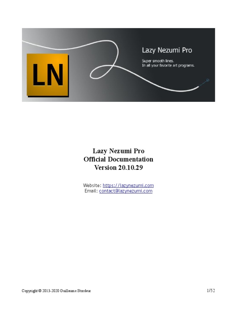 Lazy Nezumi Pro Official Documentation: Website: Email | PDF | Adobe Photoshop | Cursor (User ...