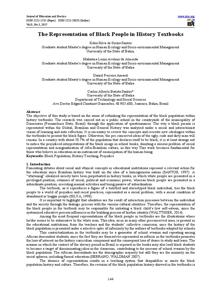 The Representation of Black People in Hi | PDF | Black People ...
