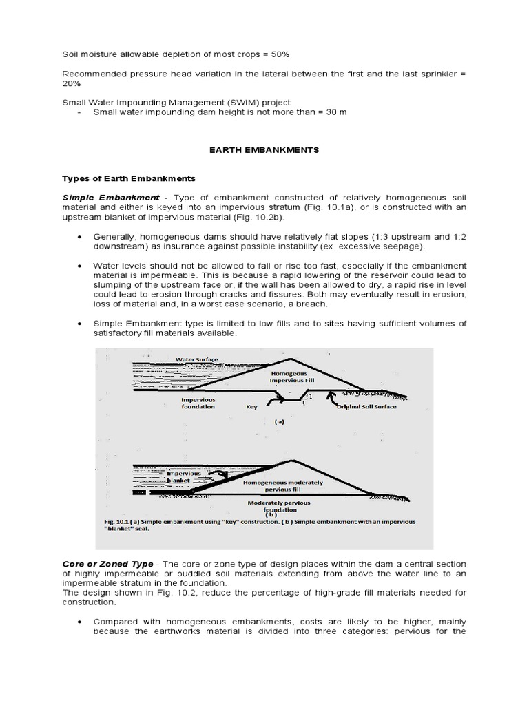 Earth Embankments: Simple Embankment - Type of Embankment Constructed ...