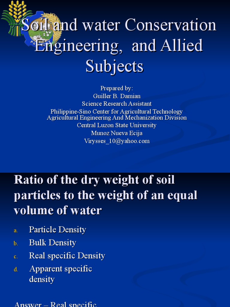 Soil and Water Conservation Engineering | PDF | Porosity | Soil