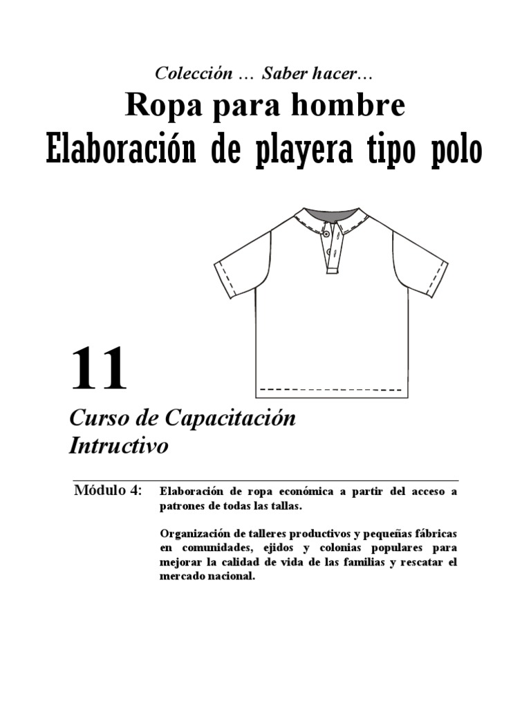 Instructivo para Elaborar Playera Polo | PDF | Delantero (Asociación de ...
