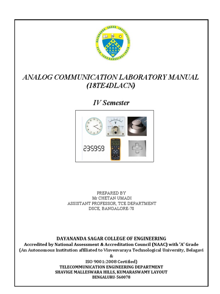 Analog Communication Lab Manual | PDF | Modulation | Electronic Filter