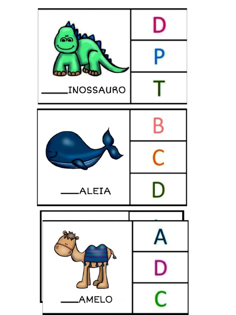 Alfabeto Pareamento de Letras para Imp | PDF