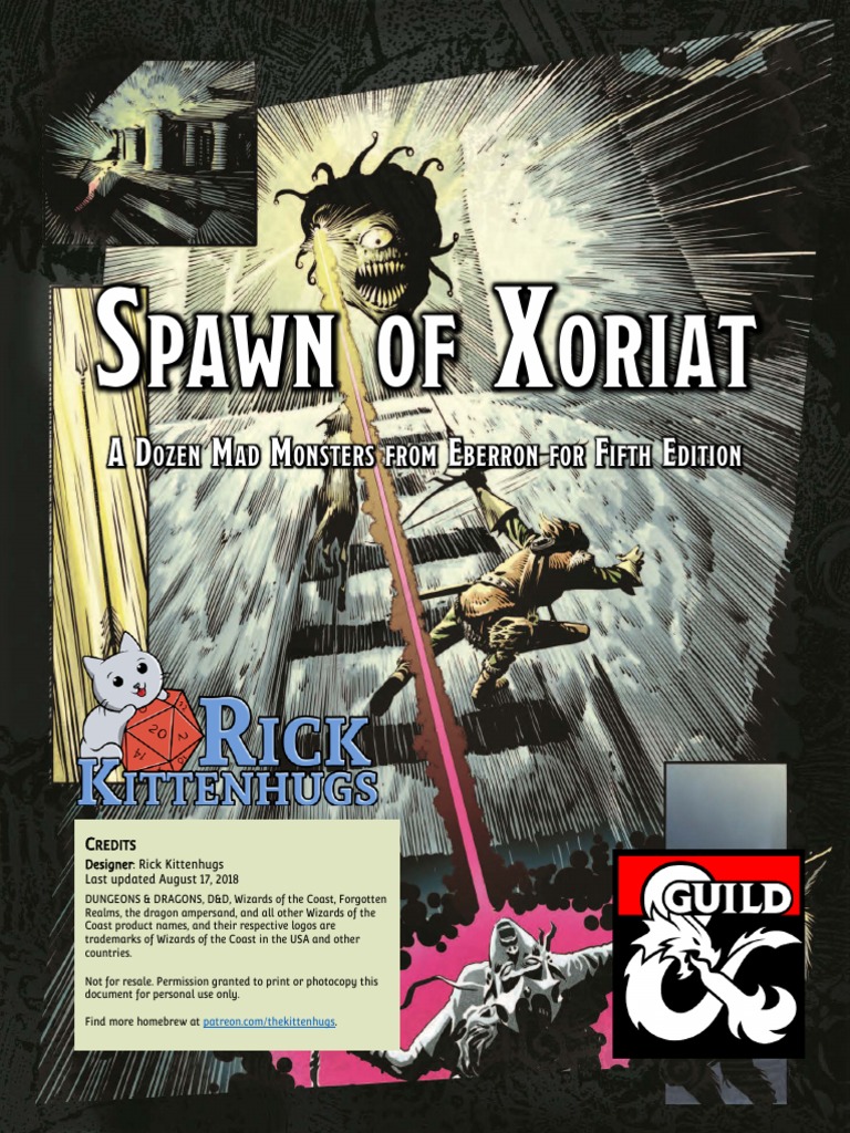 Spawn of Xoriat: A Dozen Mad Monsters From Eberron For Fifth Edition ...