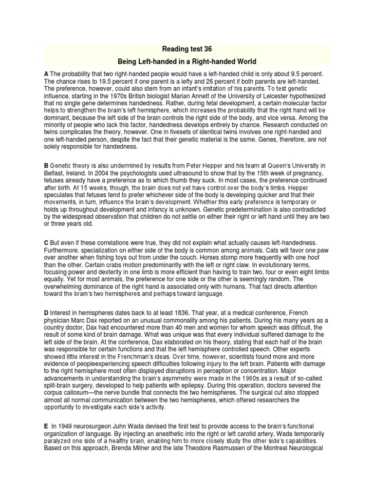 The Origins and Influences of Handedness: Genetics, Brain Development ...