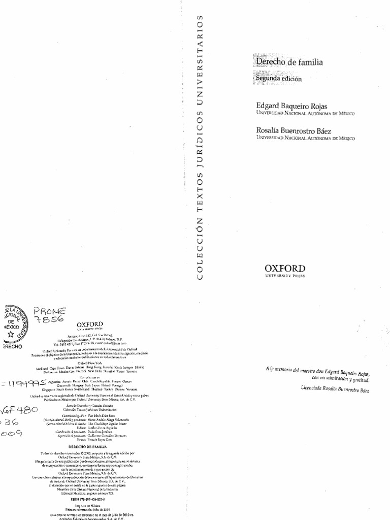 Derecho de Familia Edgard Baqueiro Rojas | PDF | Divorcio | Familia